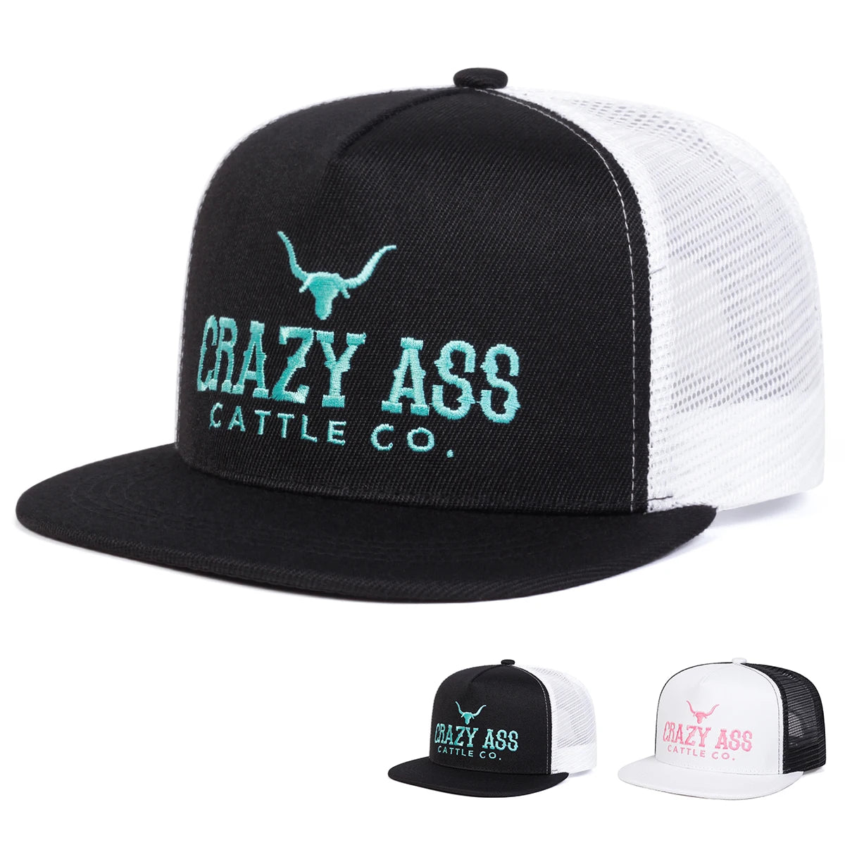Crazy Ass Cattle Co. Trucker Snapback Cap | Mesh Baseball Hat – Ghelter