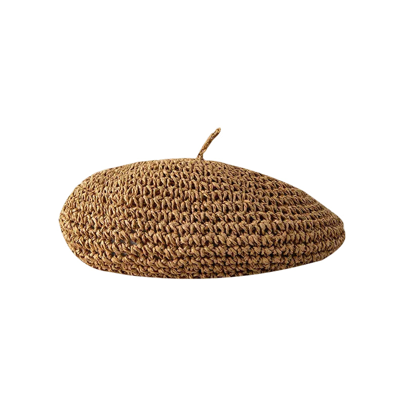 Aveiro Summer Straw Beret | French Classic Minimal Hat – Ghelter