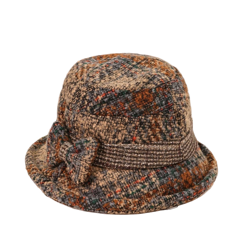 Bastille Vintage Ribbon Wool Bucket Hat | Elegant Retro Fisherman Hat ...