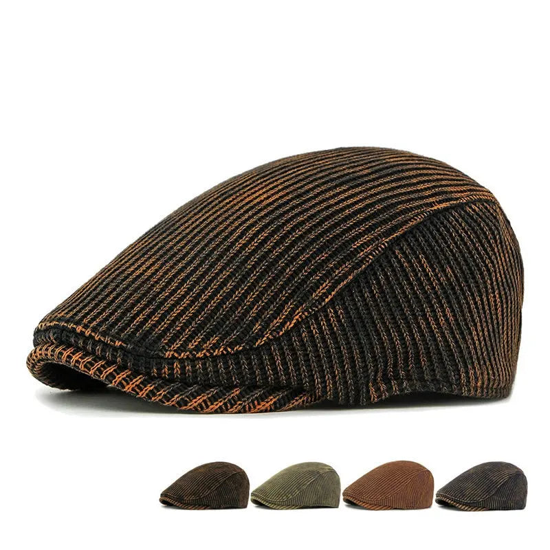 Chester Winter Worn Corduroy Flat Cap | Textured Cabbie Hat – Ghelter