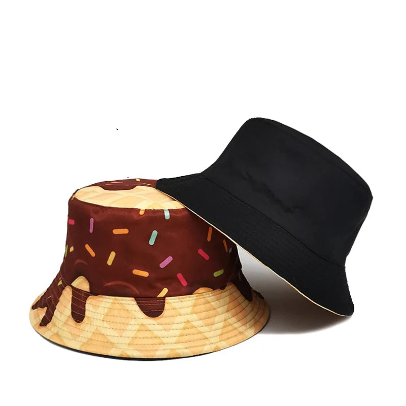 Chocolate Waffle Reversible Bucket Hat | Streetwear Fisherman Headwear ...