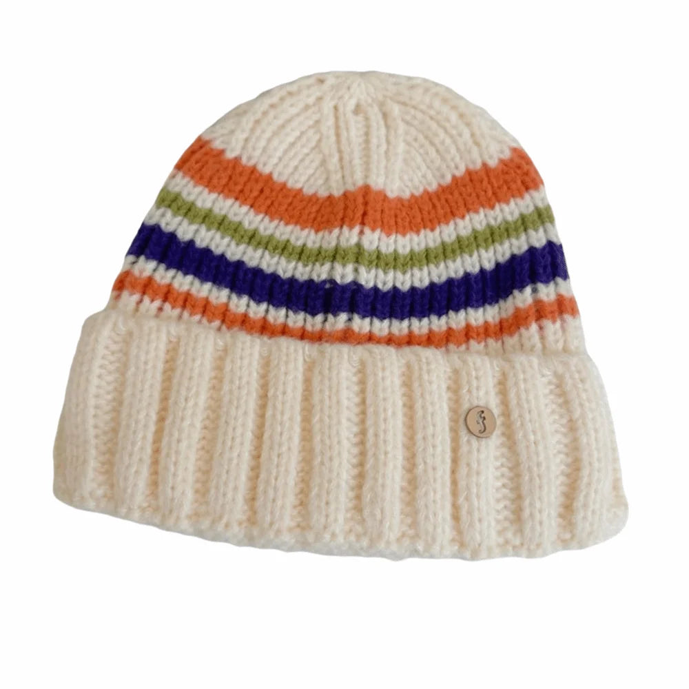 Concord Vintage Striped Knitted Beanie | Retro Adjustable Hat – Ghelter