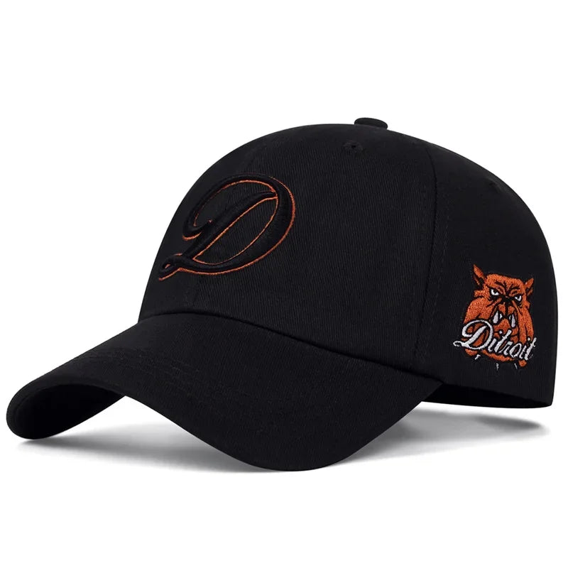 Detroit Bulldog Black Baseball Cap | Embroidered Adjustable Hat – Ghelter