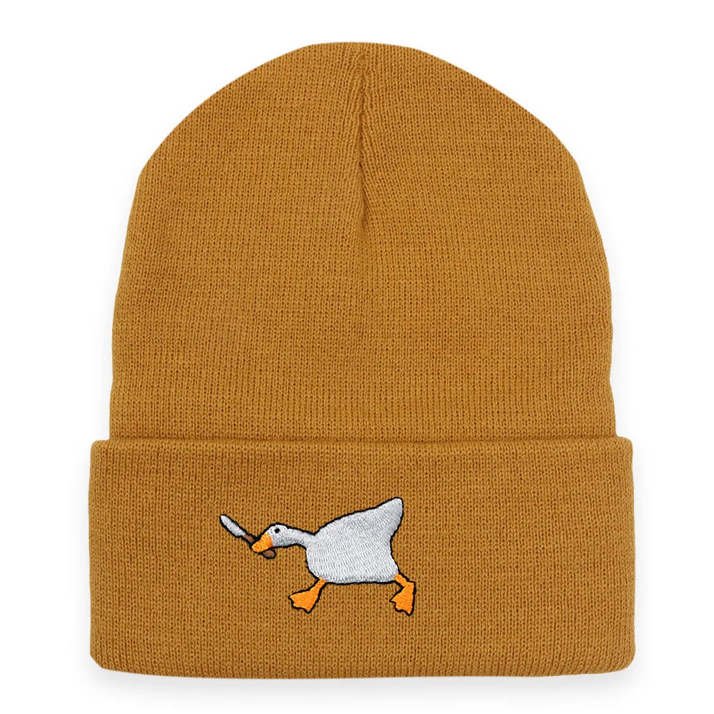 Gangster Goose Knitted Beanie | Warm Streetwear Hat – Ghelter