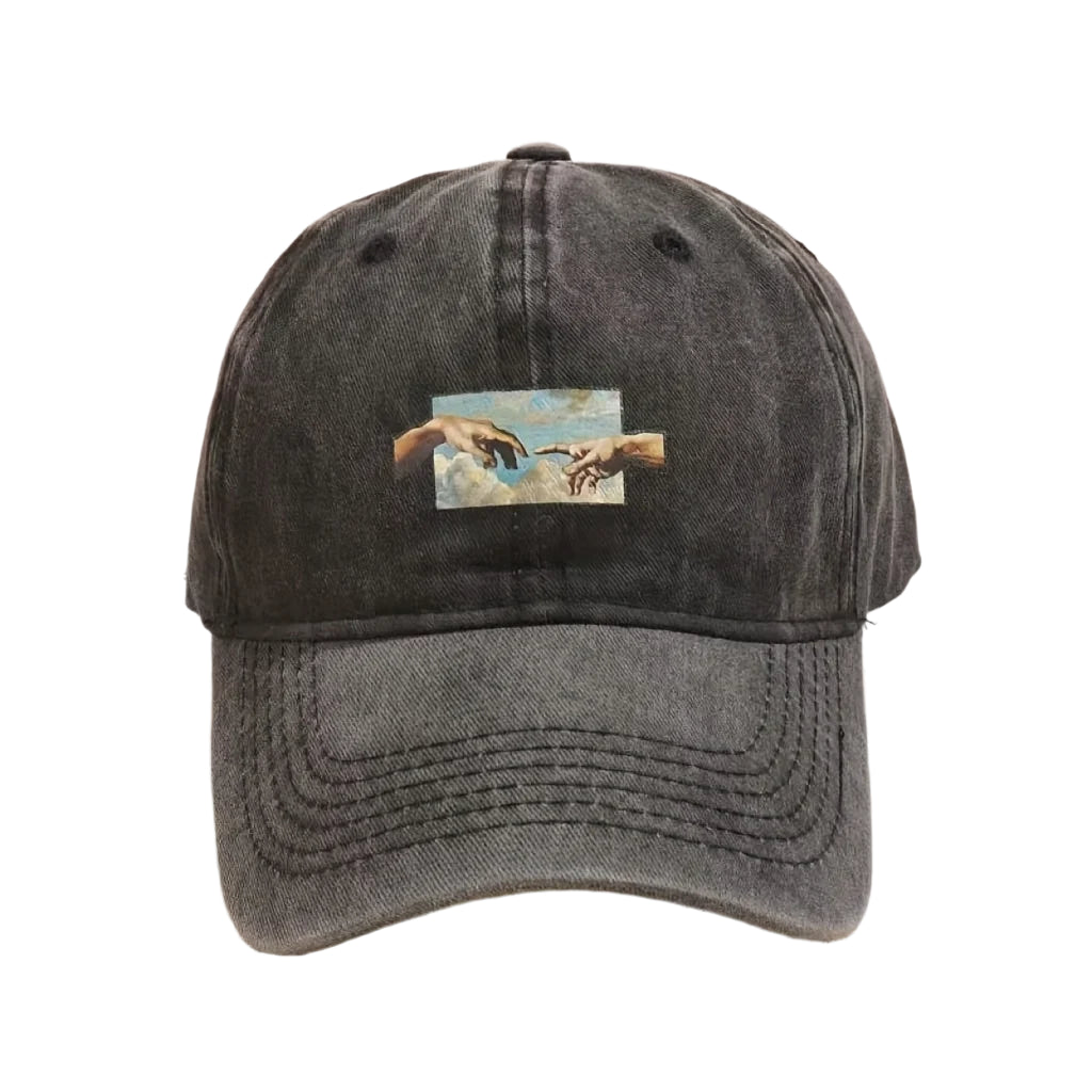 God's Touch Da Vinci Baseball Cap | Artistic Vintage Dad Hat – Ghelter