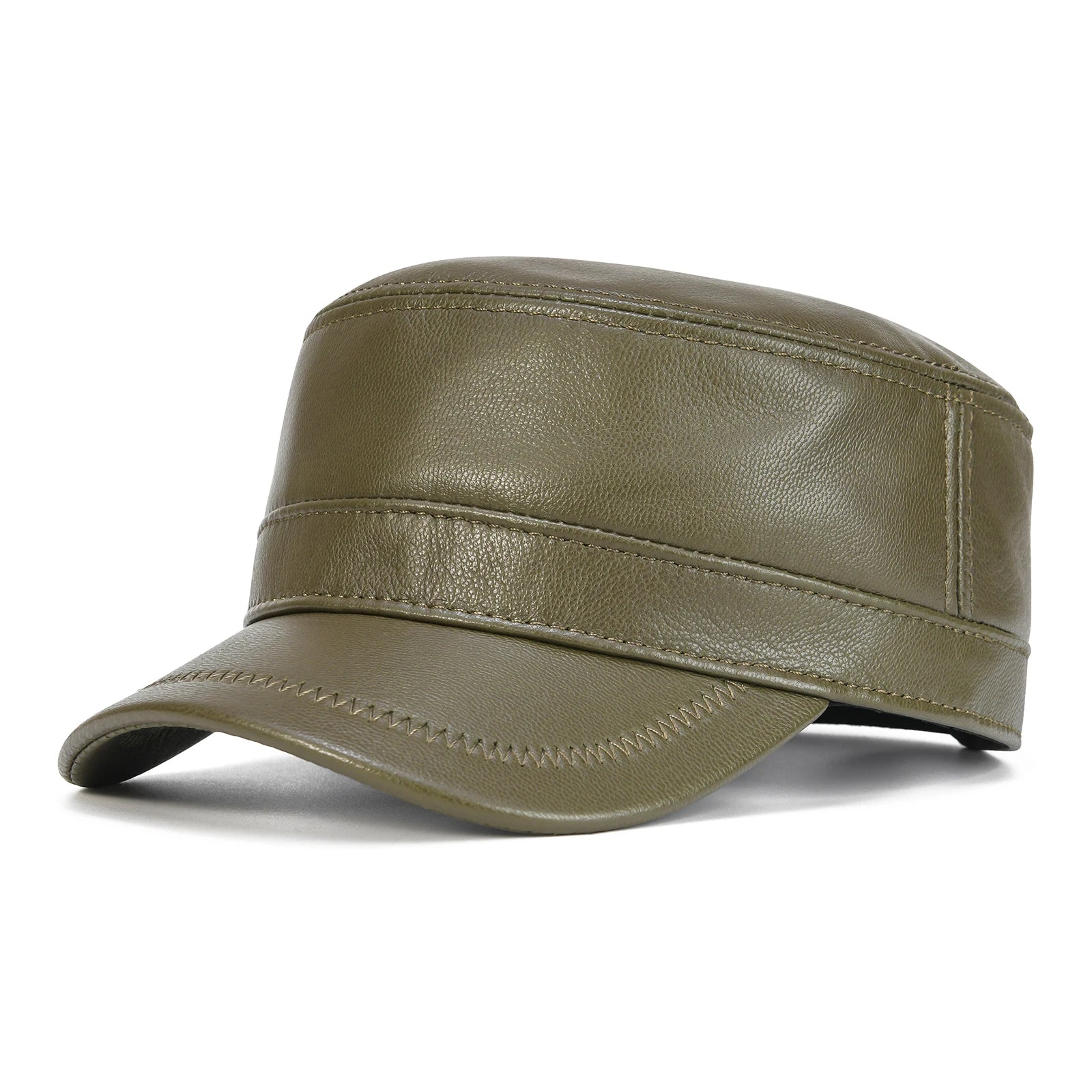 Harold Genuine Leather Army Cap | Classic Military Hat – Ghelter