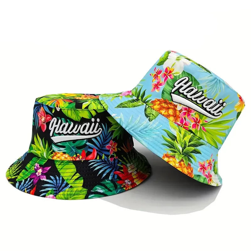 Hawaii Summer Reversible Bucket Hat | Floral Beach Fisherman Hat – Ghelter