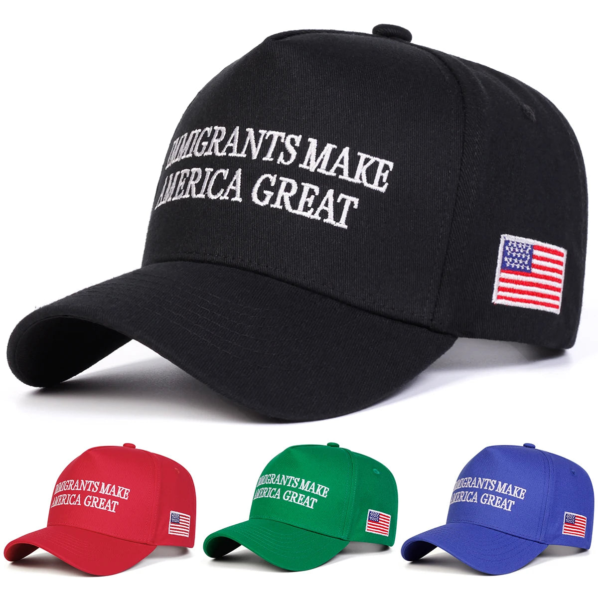 Inmigrants Make America Great Baseball Cap | Unity Freedom Pride Hat ...