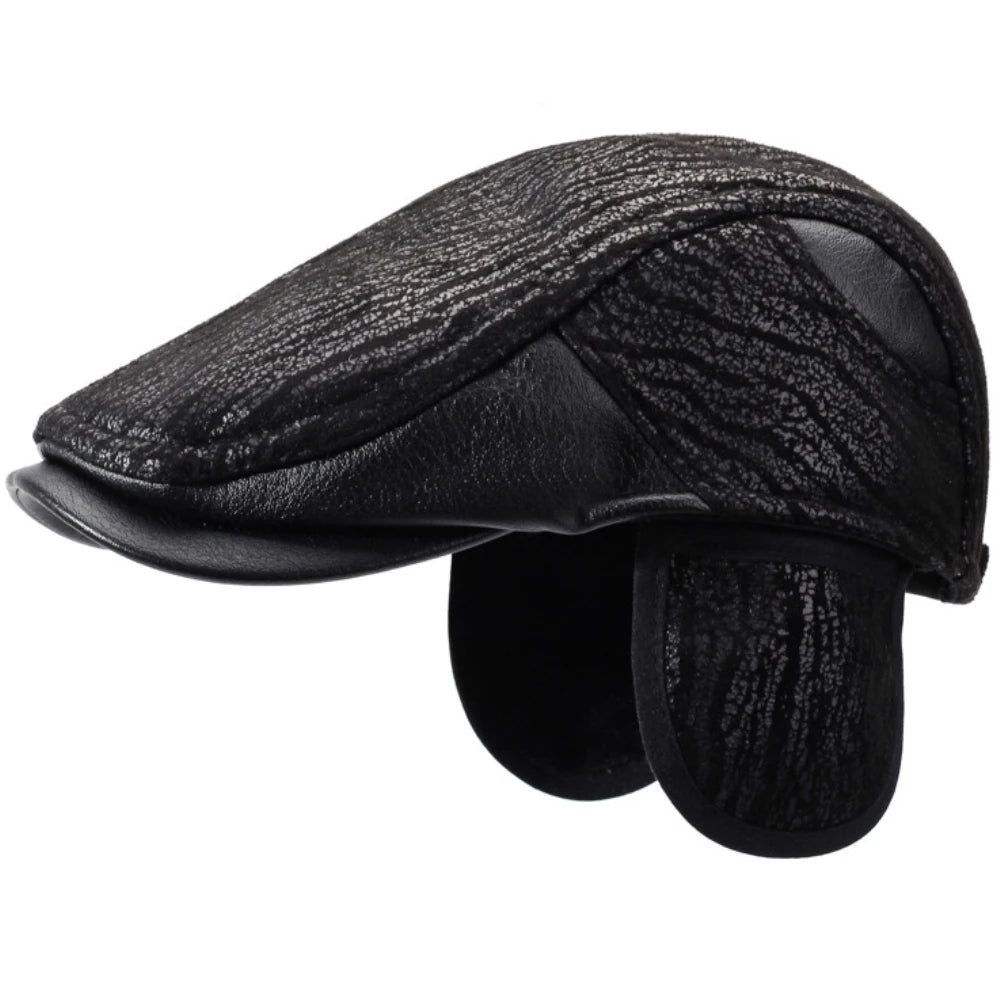 London Winter Earflaps Burned Flat Cap | Classic British Ivy Hat – Ghelter