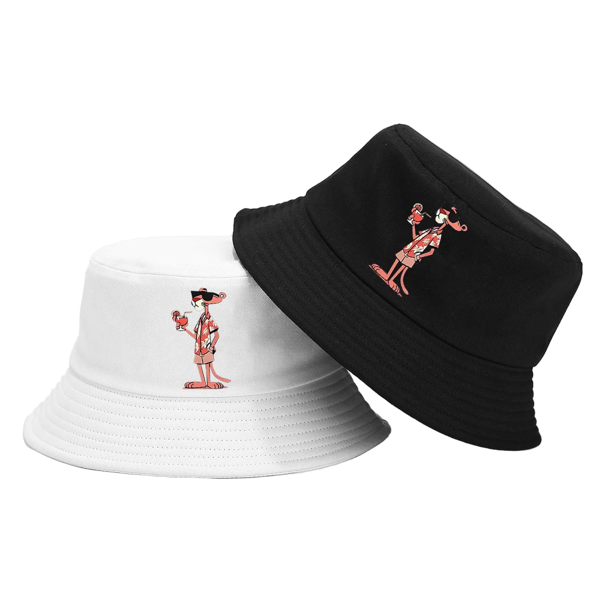 Pink Panther Chilling Bucket Hat | Cartoon Print Fisherman Hat – Ghelter