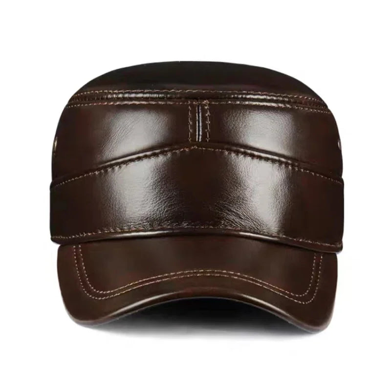 Wilfred Genuine Leather Army Cap | Classic Vintage Military Hat – Ghelter