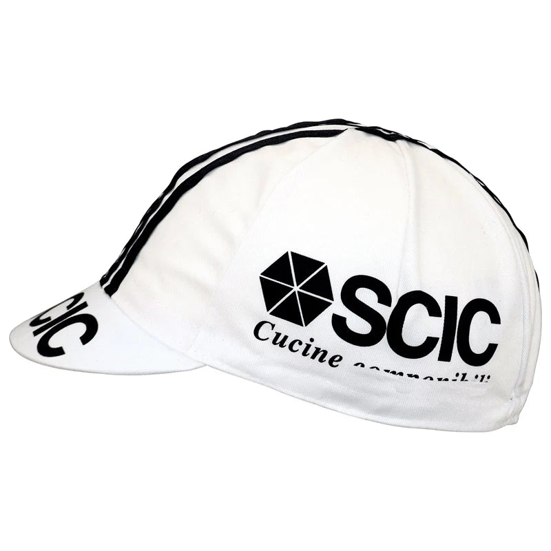 SCIC Retro White Cycling Cap | Vintage Bike Hat – Ghelter