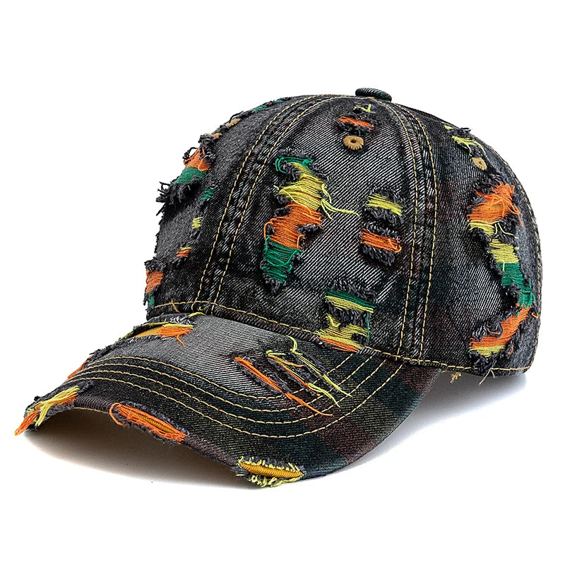 Saint Matthew Scratched Baseball Cap | Distressed Streetwear Adjustable ...