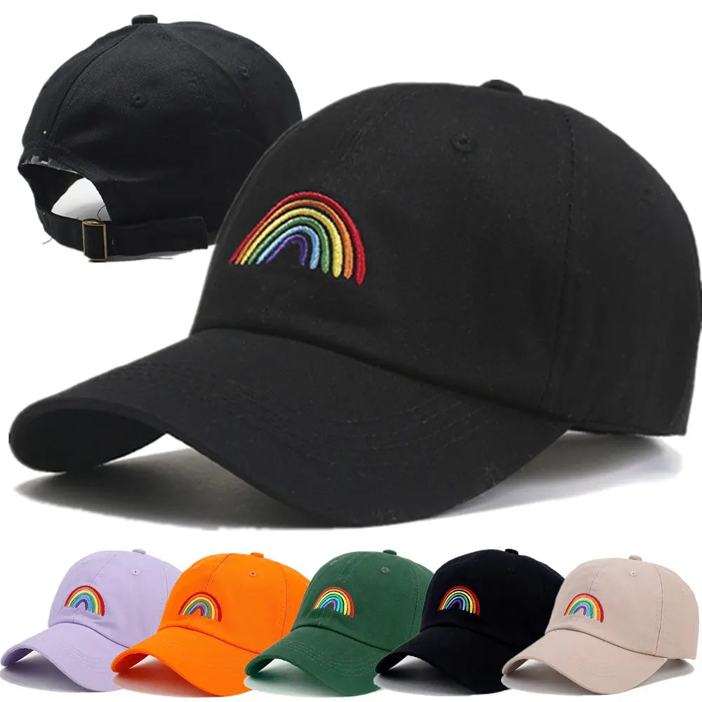Shining Rainbow Cotton Baseball Cap | Pride Style Hat – Ghelter