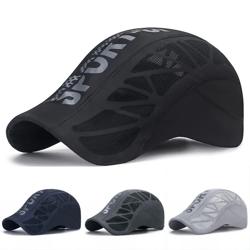 Sports Cycling Flat Cap | Lightweight Breathable Cabbie Hat – Ghelter