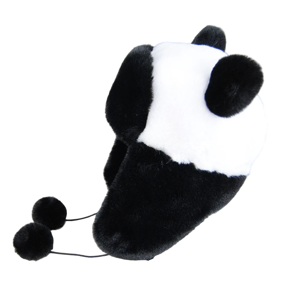 The Panda Bear Winter Fur Bomber Hat | Cute Plush Warm Hat – Ghelter