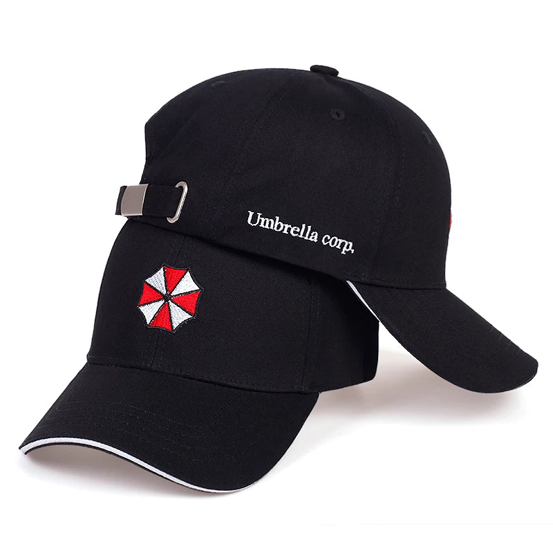 Umbrella Corp. Black Baseball Cap | Retro Embroidered Hat – Ghelter