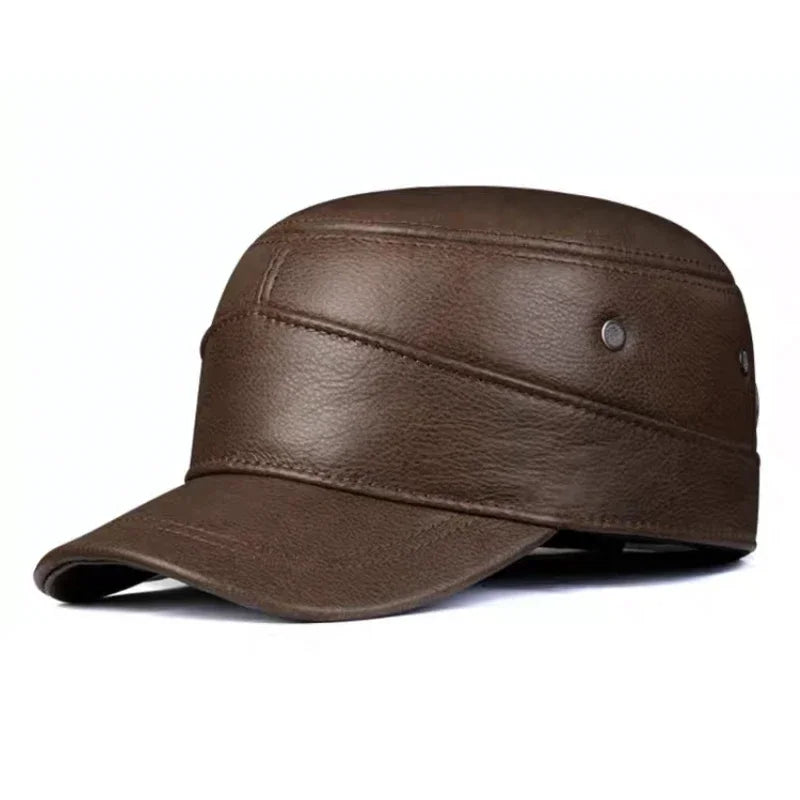 Wilfred Genuine Leather Army Cap | Classic Vintage Military Hat – Ghelter